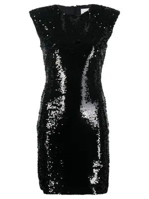 Philipp Plein Sequin-embellished Mini Dress - Black