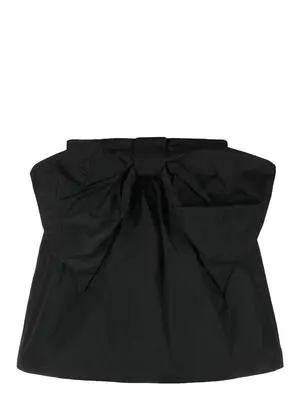 Red Valentino Bow-detail Taffeta Mini Skirt - Black