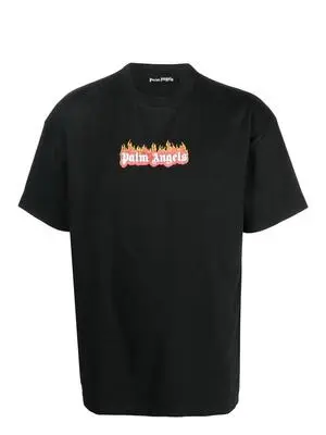 Palm Angels Logo-print T-shirt - Black