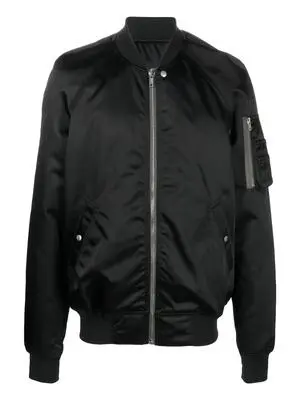 Rick Owens Zip-up Bomber Jacket - Black