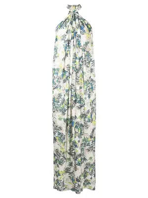 BAMBAH Petra Tropical-print Maxi Dress - Green