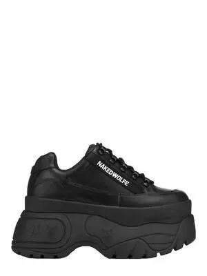NAKED WOLFE Naked Wolfe Sprinter Mega Platform Sneakers Black Leather