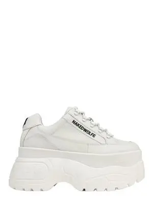 NAKED WOLFE Naked Wolfe Sprinter Mega Platform Sneakers White Leather