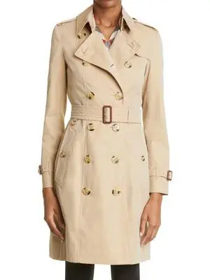 Burberry Slim Fit Heritage Chelsea Trench Coat - Honey