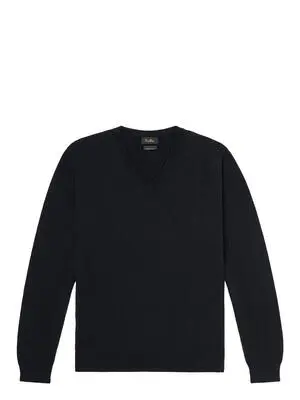 SULKA Cashmere V-neck Sweater - Blue