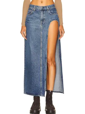 GRLFRND Blanca Denim Maxi Skirt - Crissy Field
