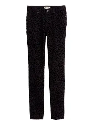 Madewell 9" Mid-rise Skinny Jeans - Flocked Leopard