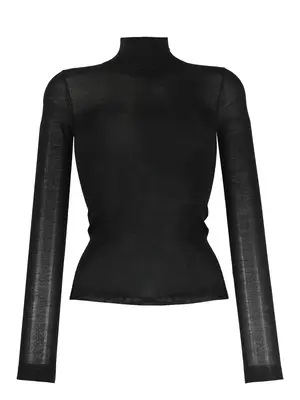 Nanushka Semi-sheer Knit Top - Black