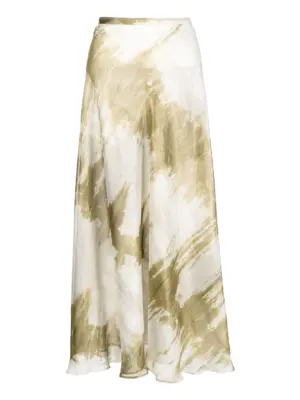 BAMBAH Bambah Tie-Dye A-Line Midi Skirt