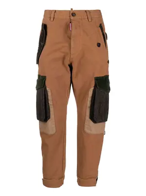 Dsquared2 Tapered Cargo Trousers - Brown