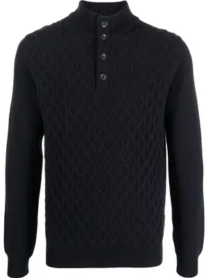 Corneliani Cable-knit Jumper - Blue