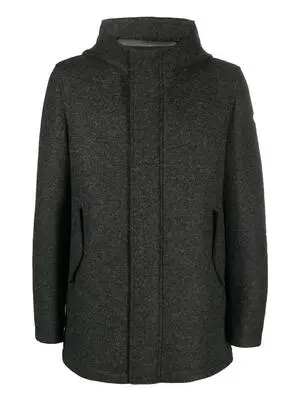 MANUEL RITZ Zip-up Hooded Coat - Grey