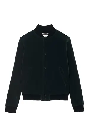 Saint Laurent Teddy Velvet Jacket - Green