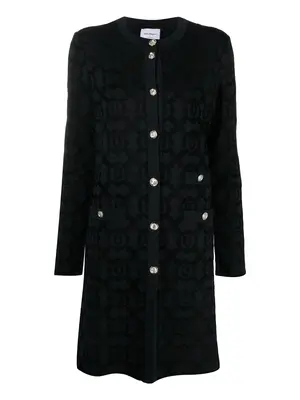 FERRAGAMO Fitted Single-breasted Coat - Black