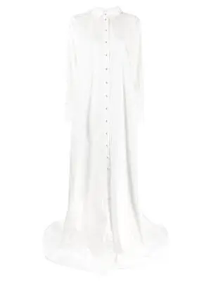 MARQUES' ALMEIDA Maxi Pleat-detail Shirt Dress - White