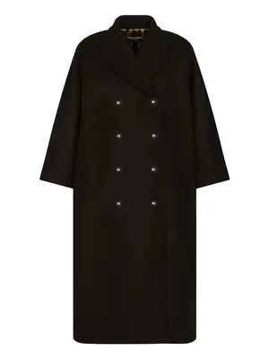 Dolce & Gabbana Double-breasted Baize Coat - Black
