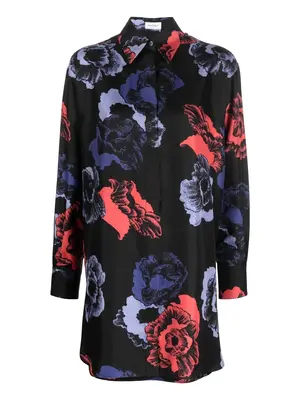 FERRAGAMO Floral-print Shirt - Black