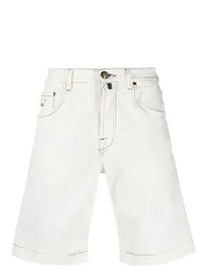 Jacob Cohen Contrasting-stitch Detail Shorts - White