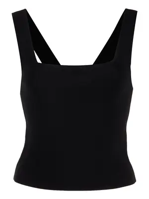 Matteau Square Neck Vest Top - Black
