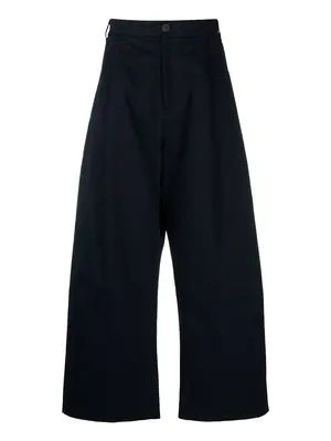 Studio Nicholson Wide-leg High-waisted Trousers - Black