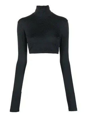 AMBUSH Funnel-neck Long-sleeve Top - Black