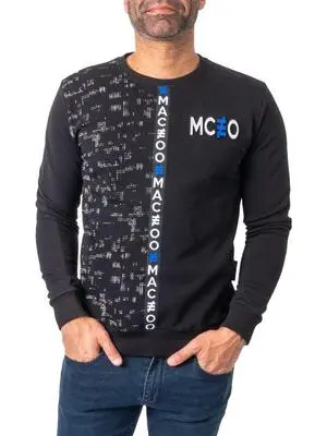 MACEOO Graphic Stretch-cotton Sweater - Black