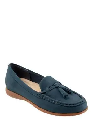 Trotters Trotters Dawson Tassel Loafer Navy Nubuck