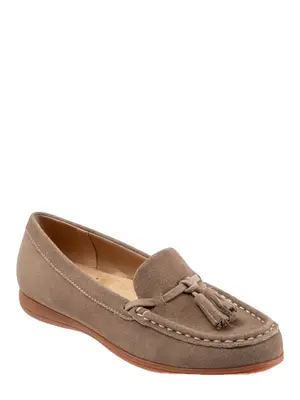Trotters Trotters Dawson Tassel Loafer Stone Suede