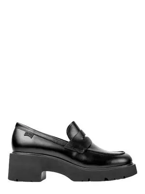 Camper Milah Leather Penny Loafer - Black