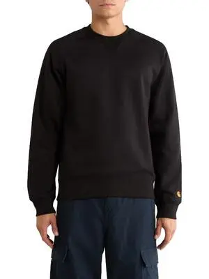 Carhartt Work In Progress Chase Crewneck Sweatshirt - Black/gold 2