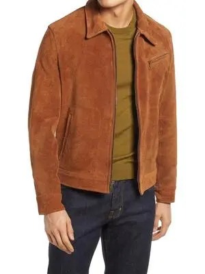 SCHOTT Rough Out Suede Jacket - Saddle