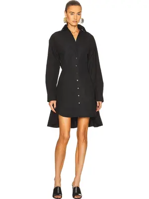 Alaïa Tina Cotton Dress - Noir