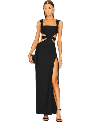 MICHAEL COSTELLO X Sadie Gown - Black