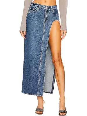 GRLFRND Blanca Denim Maxi Skirt - Crissy Field