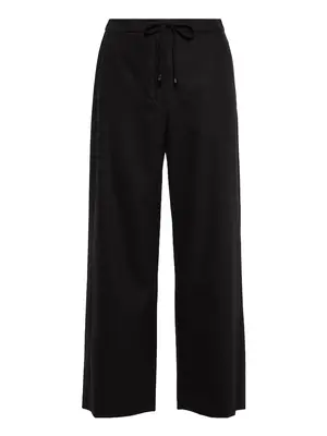 Max Mara S Max Mara Floria Wide-Leg Wool Pants Black