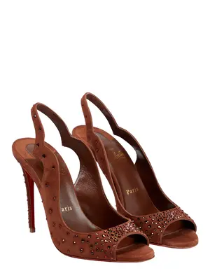 CHRISTIAN LOUBOUTIN Nudes Degrachick Suede Sandals - Brown