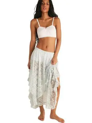 Free People French Courtship Lace Maxi Slip Skirt - Morning Frost |  Editorialist