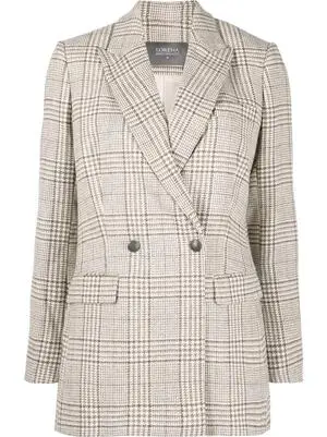 LORENA ANTONIAZZI Check-Pattern Patch Blazer
