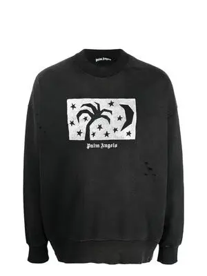 Palm Angels Logo-print Sweatshirt - Black