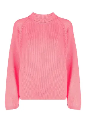 FORTE_FORTE Ribbed Knit Jumper - Pink