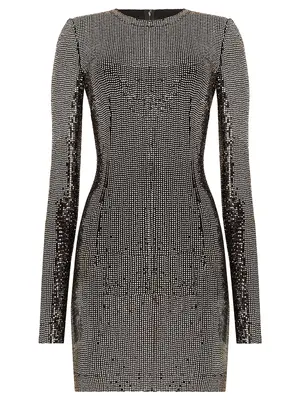 Dolce & Gabbana Sequin-embellished Minidress - Silver