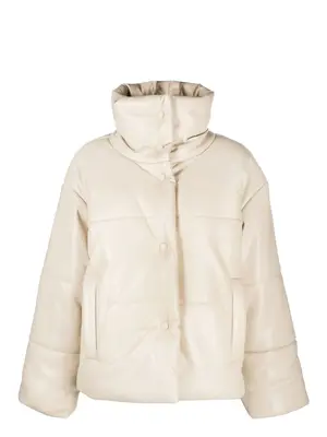Nanushka Faux-leather Puffer Jacket - Neutrals