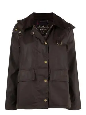 Barbour Avon Wax-cotton Hooded Jacket - Green