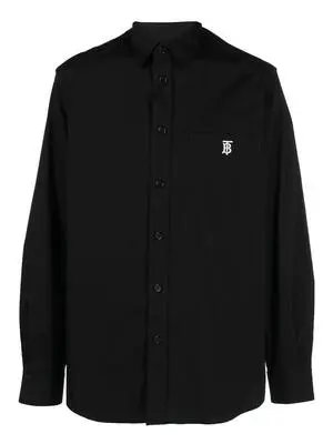 Burberry Logo-embroidered Shirt - Black