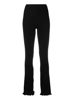 Rabanne Knitted Flared Trousers - Black
