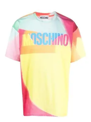 Moschino Logo Colour-block T-shirt - Yellow