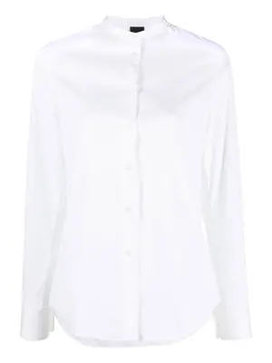 Aspesi Collarless Button-up Shirt - White