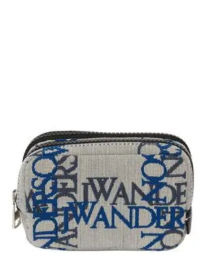 JW Anderson Logo Jacquard Zip Pouch - Grey