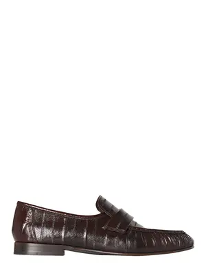 THE ROW THE ROW Soft Leather Flat Loafers Brw Brown