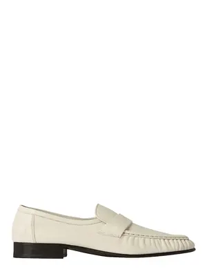 THE ROW THE ROW Soft Leather Flat Loafers Ivory